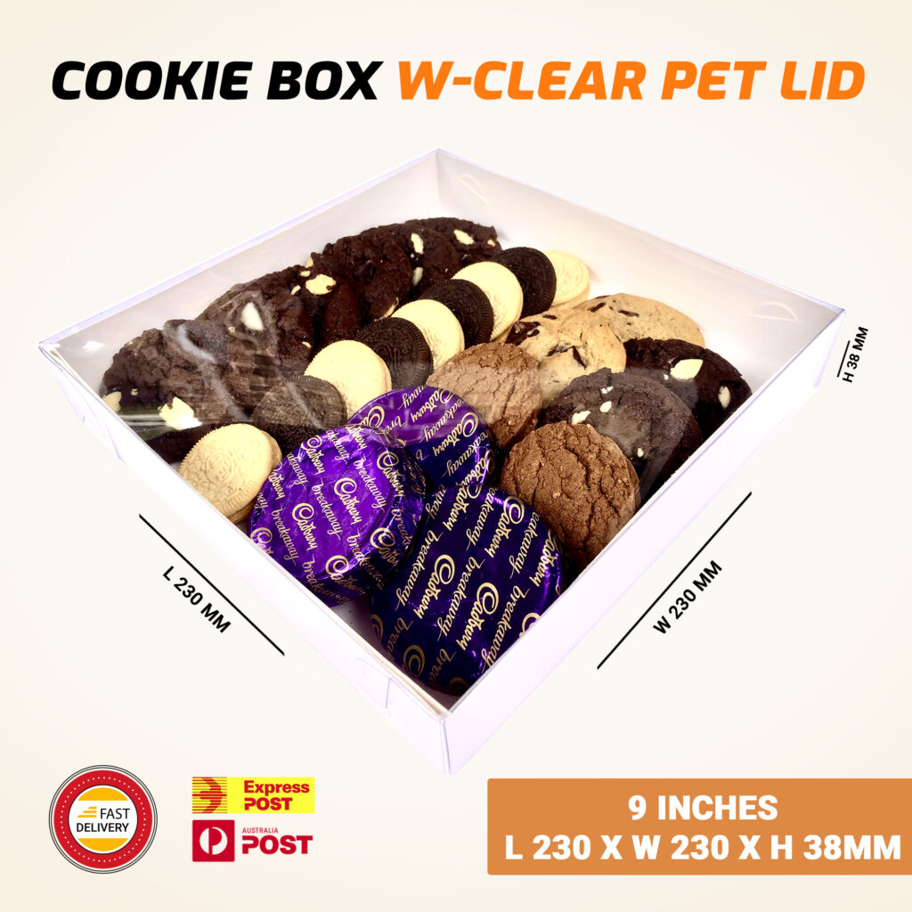 Cookie Box 9″ W-Clear Pet Lid