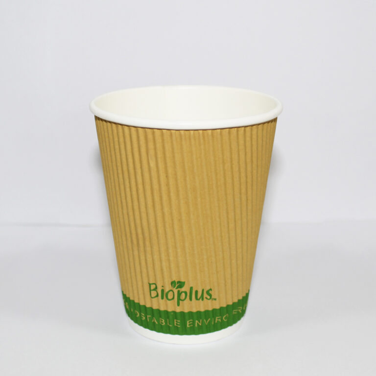 BIOPLUS 12OZ BIODEGRADABLE COFFEE CUPS 500-BOX